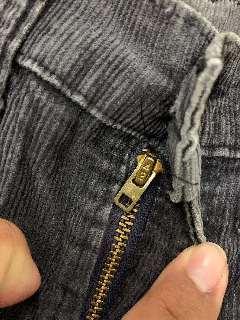 80s Levis curduroy white tab zip 42 talon pants, Men's Fashion, Bottoms ...