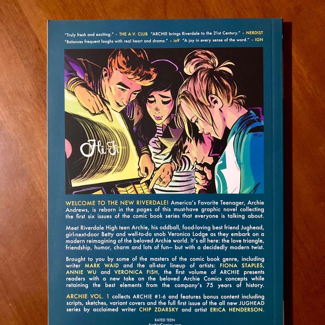 Archie Volume 1 by Mark Waid, Fiona Staples, Annie Wu and Veronica Fish ...