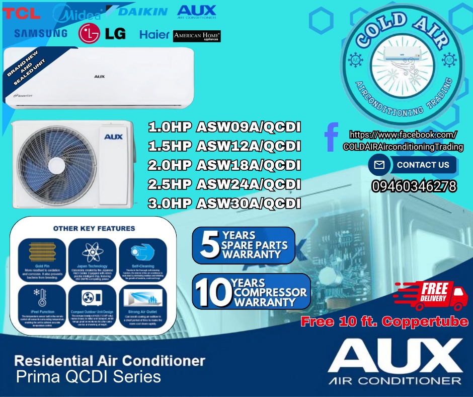 AUX DC INVERTER F-SERIES, TV & Home Appliances, Air Conditioning and ...