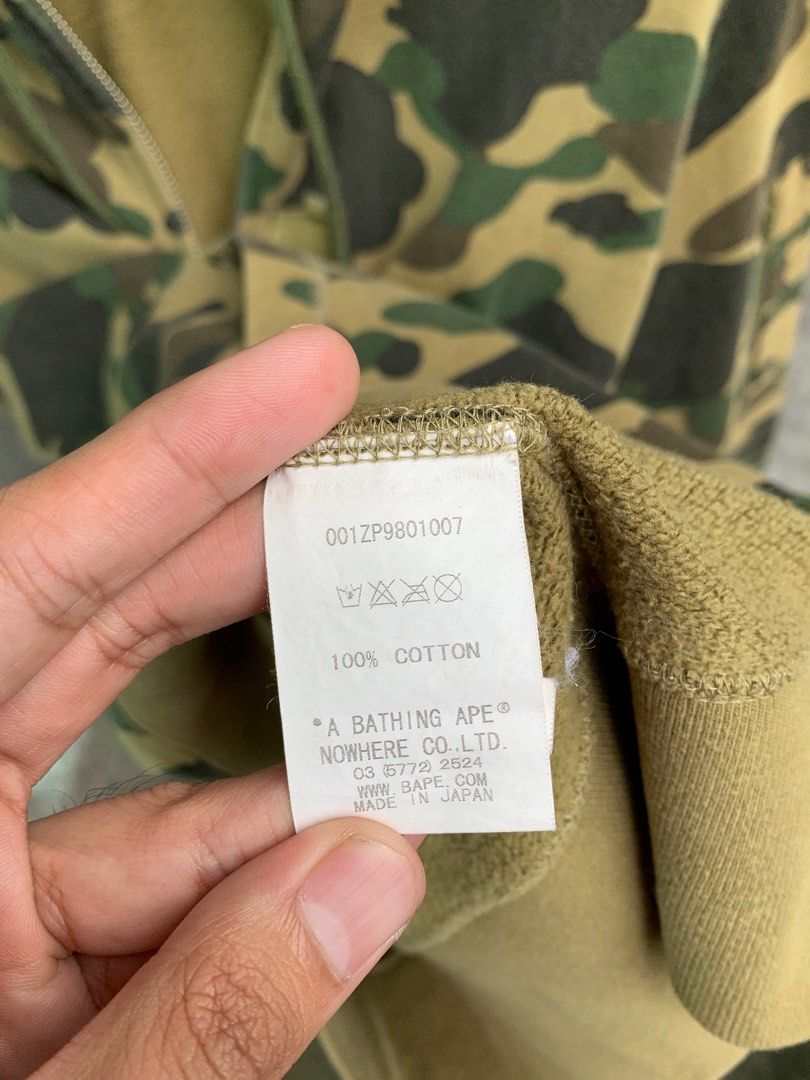 Bape Maritime Squadron Velcro Patched Logo Full Zip Hoodie, Men's ...