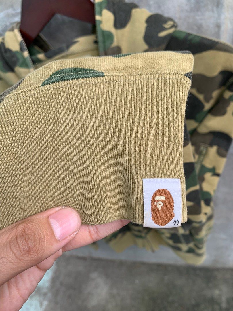 Bape Maritime Squadron Velcro Patched Logo Full Zip Hoodie, Men's ...