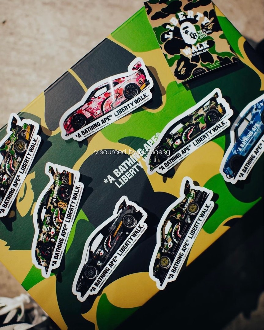BAPE X LIBERTY WALK STICKER SET, Hobbies & Toys, Stationery & Craft ...