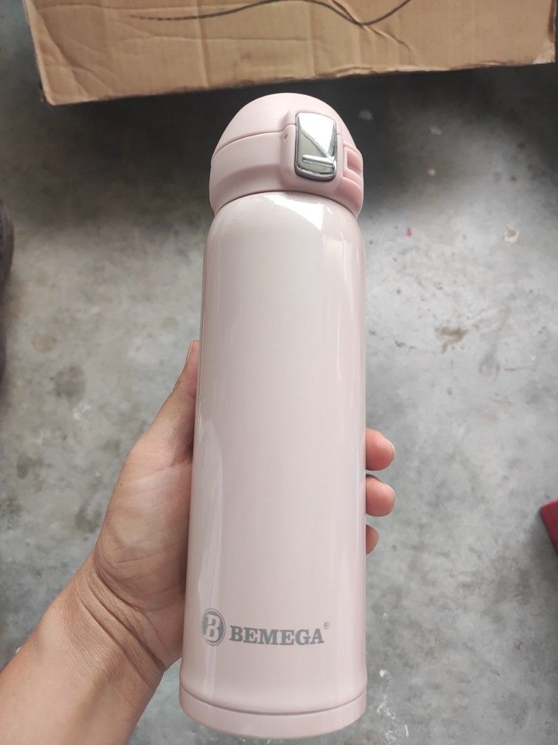 British Bemega thermos cup 316 stainless steel pop-up cover men's and women's portable car cup ...