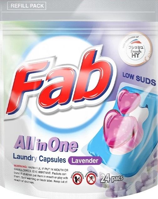 *CHOOSE OPTION* FAB Laundry Detergent Laundry Capsules Refill Pack Low ...