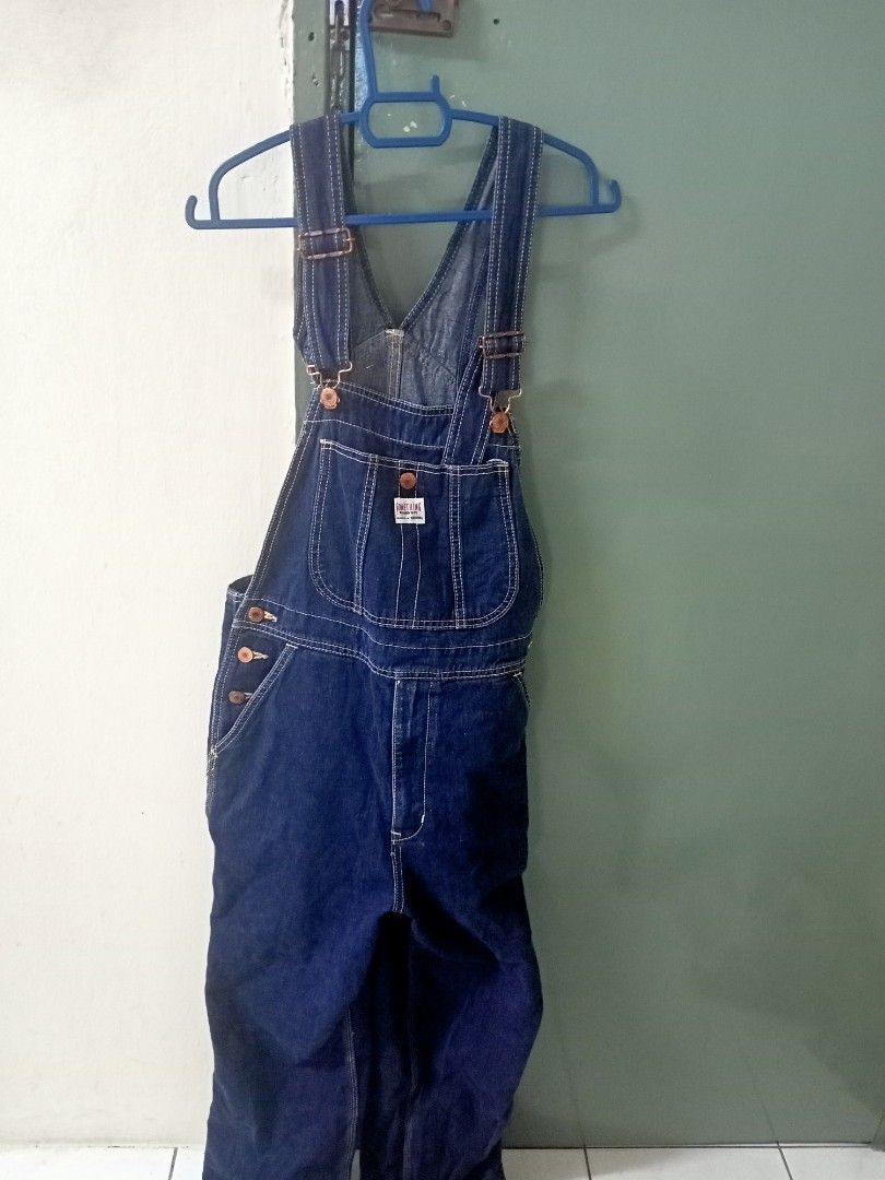 Edwin Overalls jeans x japan, Men's Fashion, Bottoms, Jeans on Carousell