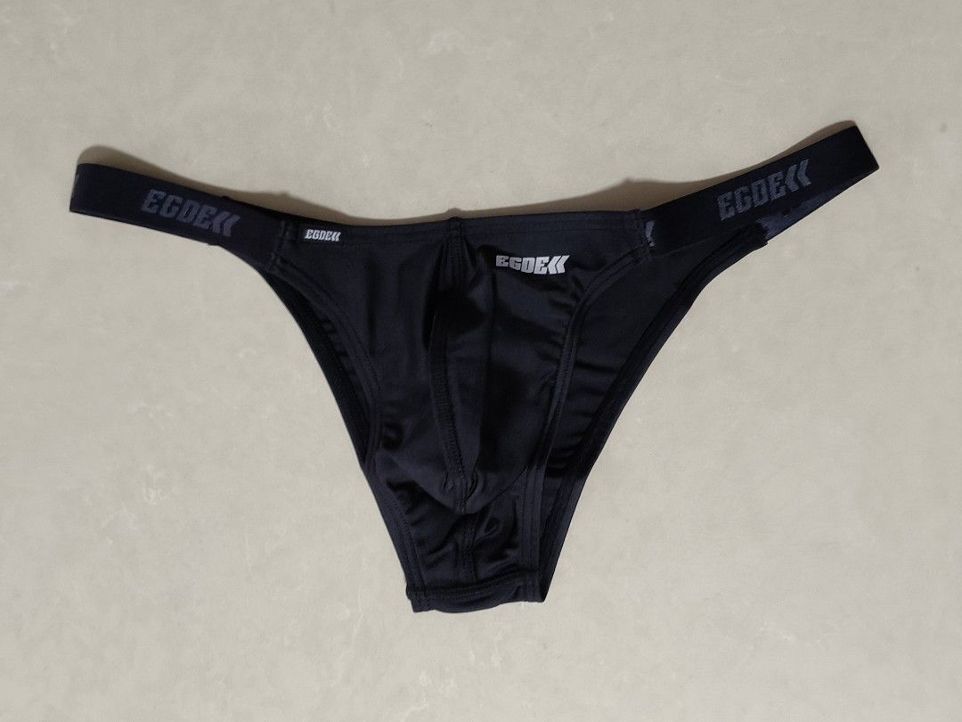 EGDE ZEST Super Low Rise Bikini Underwear Black 3614, Men's Fashion ...