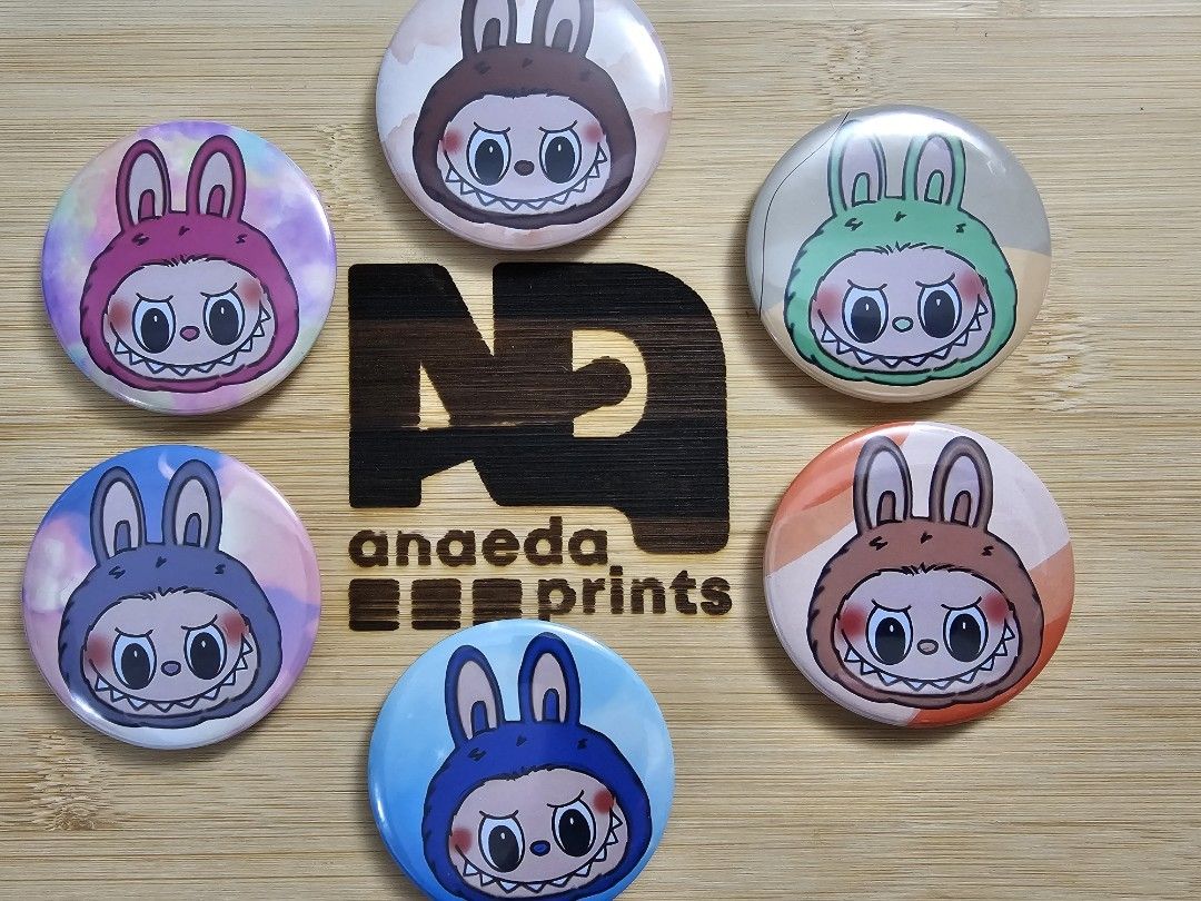 LABUBU INSPIRED BADGE PINS, Hobbies & Toys, Stationary & Craft, Handmade Craft on Carousell