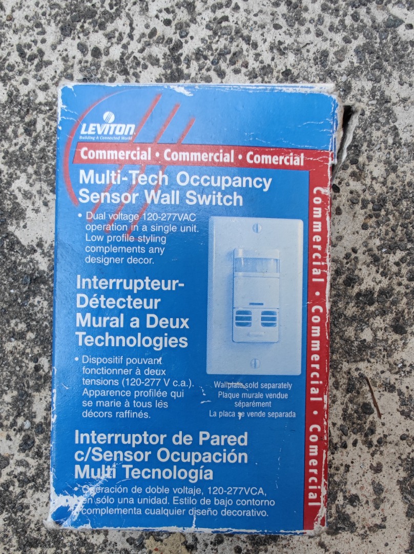 LEVITON Occupancy Sensor: Occupancy/Photocell/Vacancy, Fluorescent ...