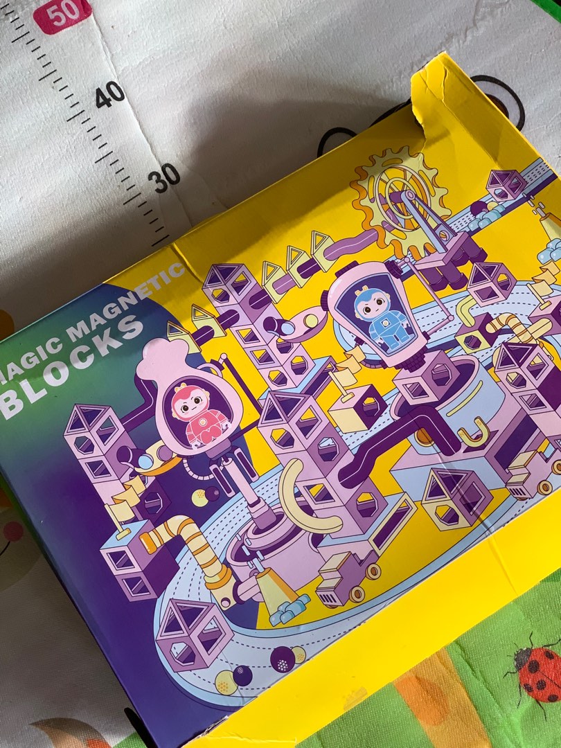 Magic Magnetic Tiles Blocks with Lights and Sounds, Hobbies & Toys ...