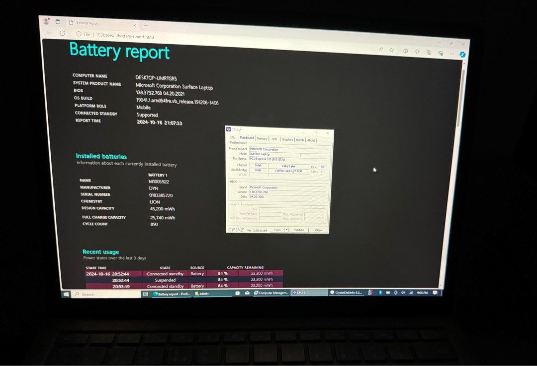 Microsoft Surface Laptop Model 1769 (Battery swollen, need repair ...