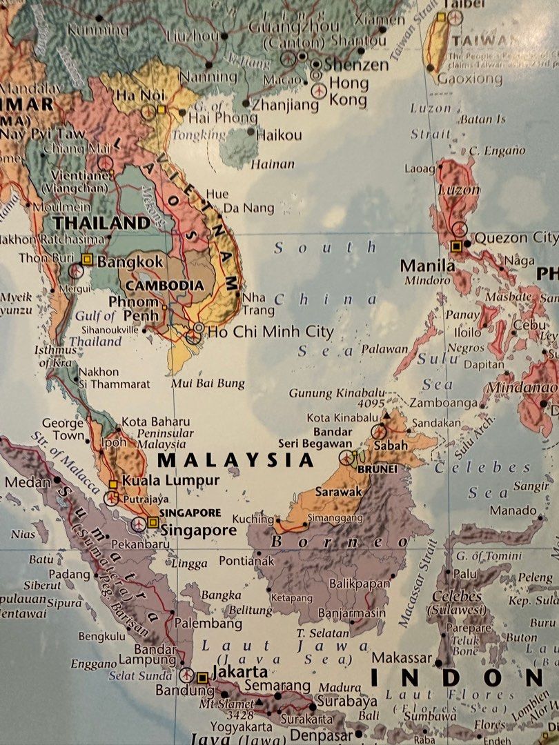 [NEW] Asia & Middle East Countries Map - Poster (61 cm X 91.5 cm) [MPF ...