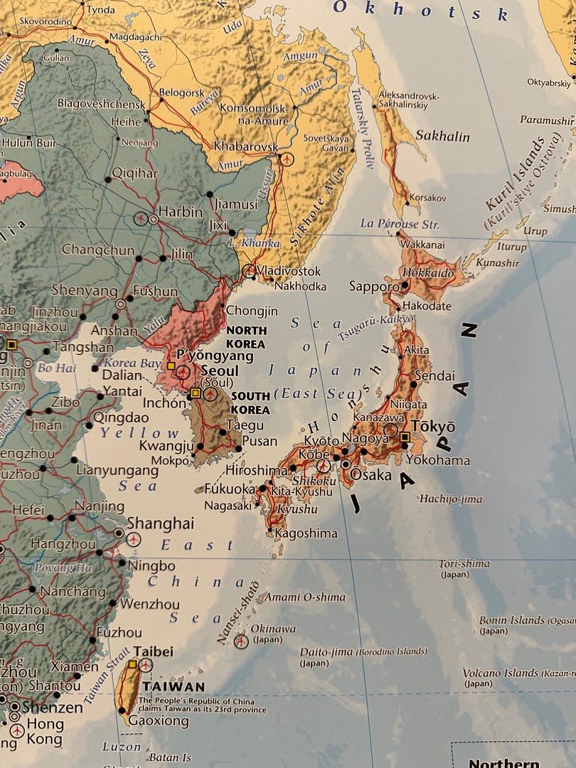 [NEW] Asia & Middle East Countries Map - Poster (61 cm X 91.5 cm) [MPF ...