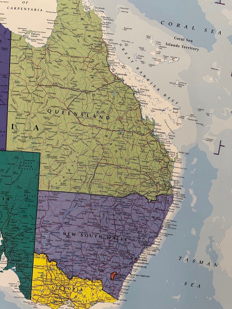 [NEW] Australia Map - Poster (61 cm X 91.5 cm) [MPF-06-GN0608], Hobbies ...