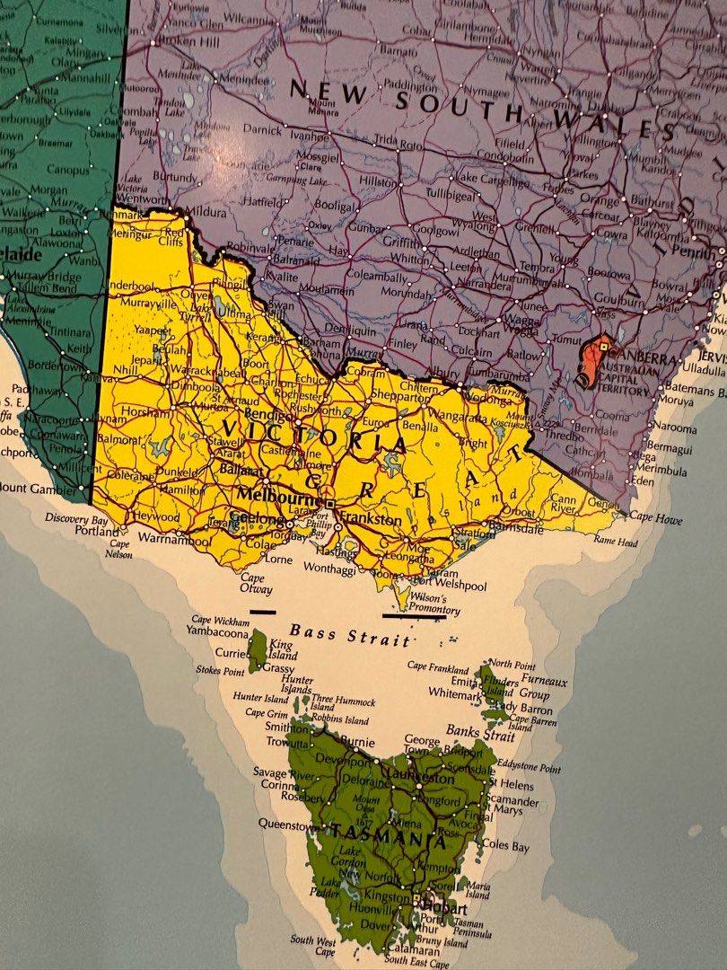 [NEW] Australia Map - Poster (61 cm X 91.5 cm) [MPF-06-GN0608], Hobbies ...