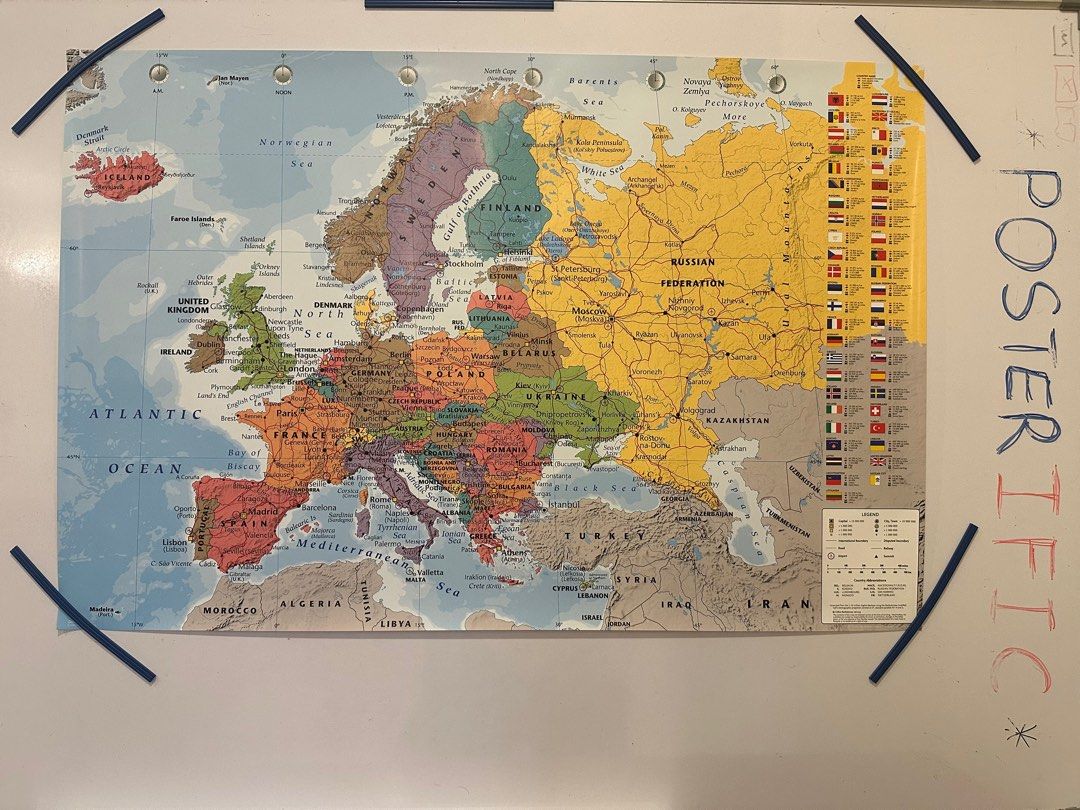 [NEW] European Countries Map - Poster (61 cm X 91.5 cm) [MPF-01-GN0751 ...