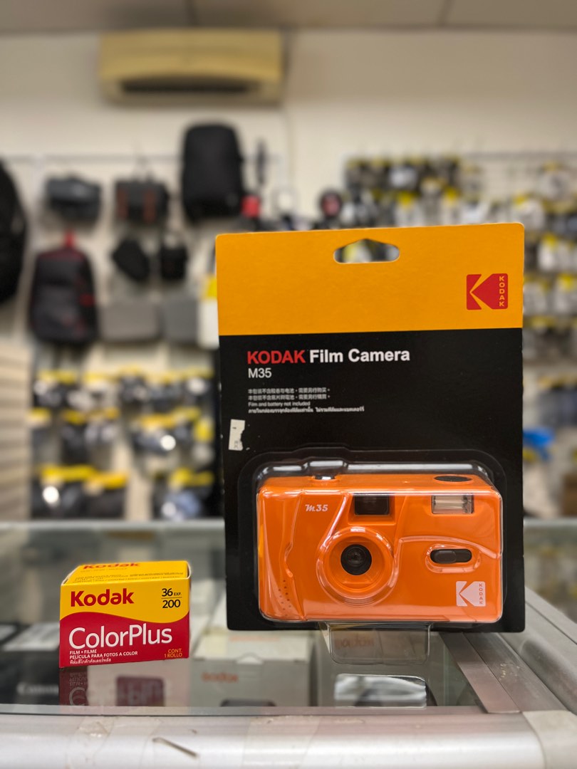 New Kodak M35 Orange Reusable Film Camera Flash Classic Vintage Ready ...