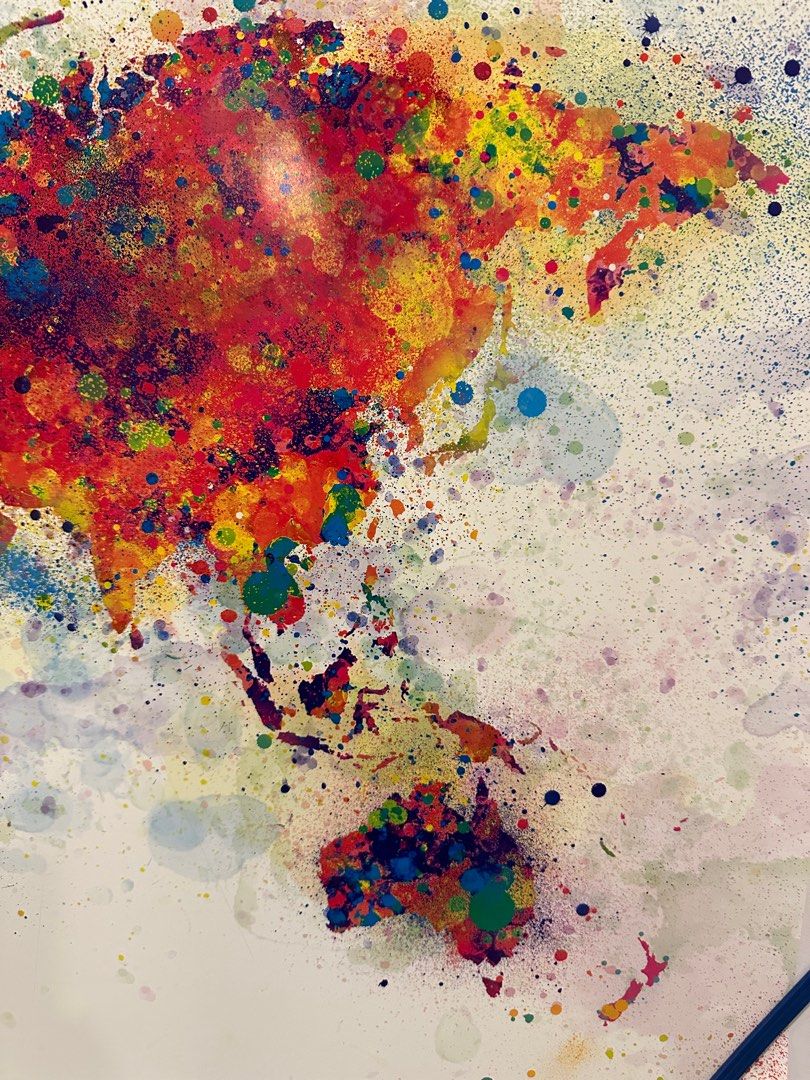 [NEW] World Map (Colour Splash) - Poster (61 cm X 91.5 cm) [MPF-09 ...