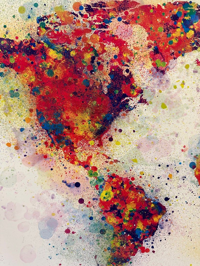 [NEW] World Map (Colour Splash) - Poster (61 cm X 91.5 cm) [MPF-09 ...