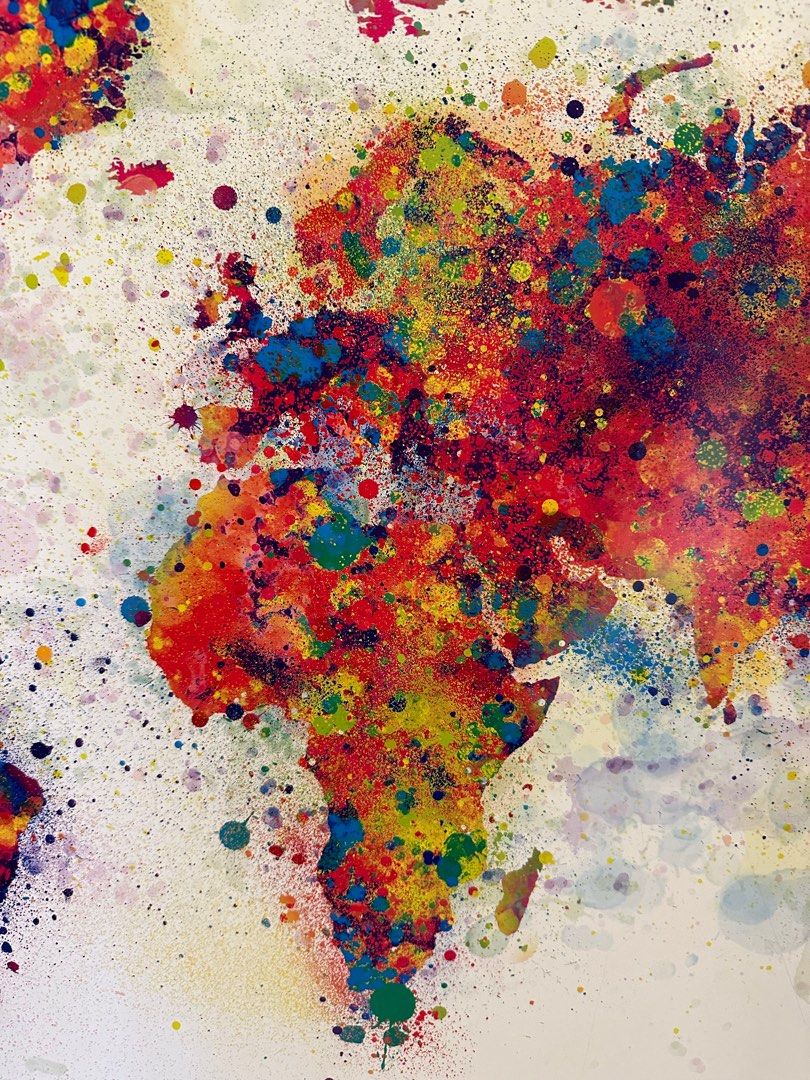 [NEW] World Map (Colour Splash) - Poster (61 cm X 91.5 cm) [MPF-09 ...