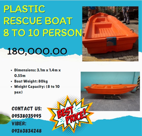 Plastic Rescue Boat 8 TO 10 PERSON, Everything Else, Others on Carousell