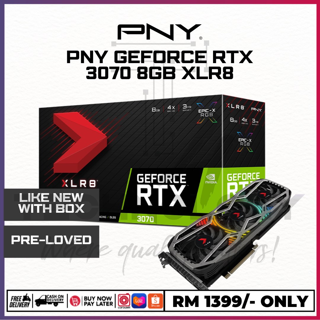 PNY XLR8 Tri Fan RTX 3070 8GB, Computers & Tech, Parts & Accessories ...