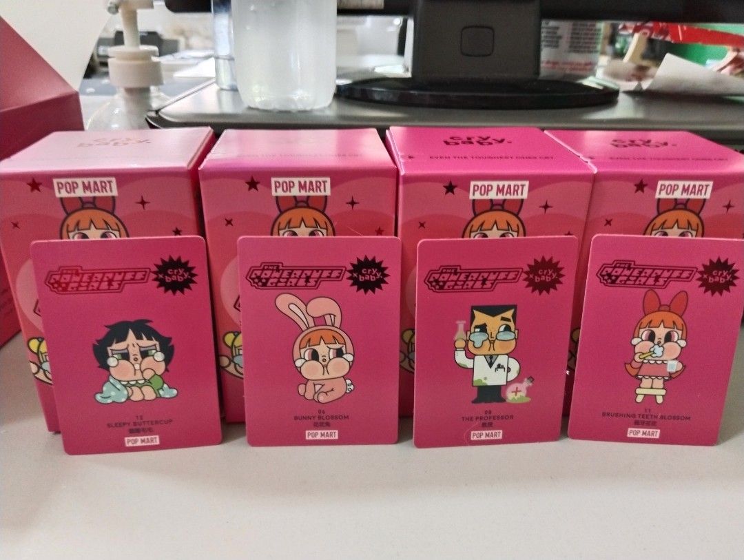 Popmart Crybaby Powerpuff girls bunny blossom bubbles buttercup sealed ...