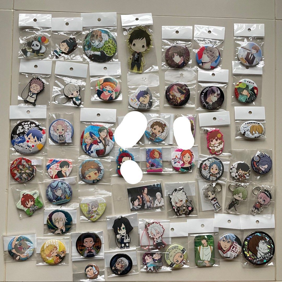 [Readystock] Anime Official Merchandise Badges Acrylic keychain rubber ...