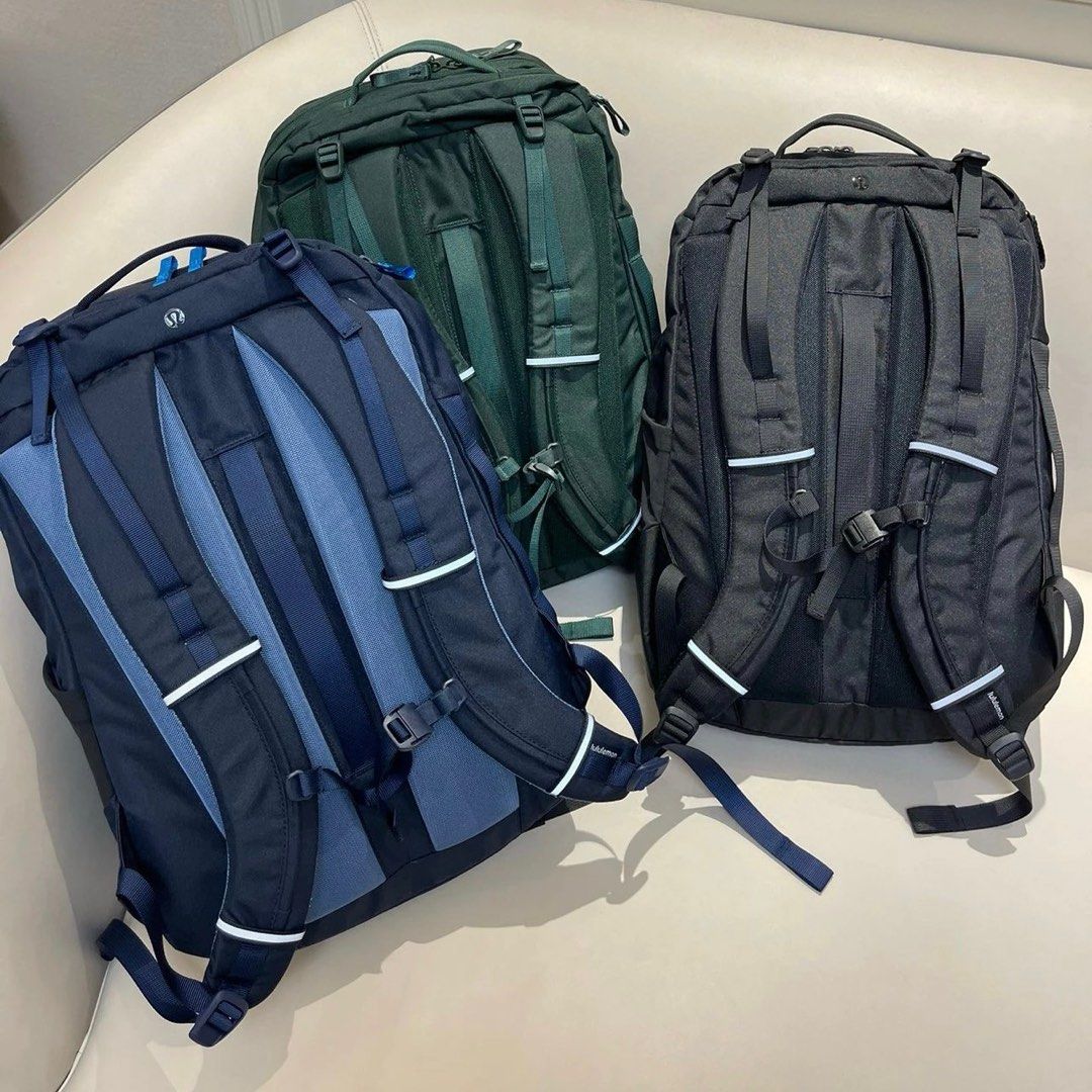 Real&new lululemon Triple Zip 28L Backpack背囊, 男裝, 袋, 背包 - Carousell