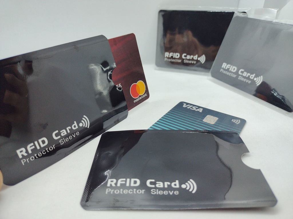 RFID bank card Protector Sleeves/Pouches, Black, 4x, Everything Else ...