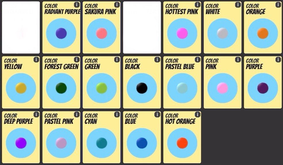 Roblox Jailbreak Colors: (RM5 each), Video Gaming, Gaming Accessories ...