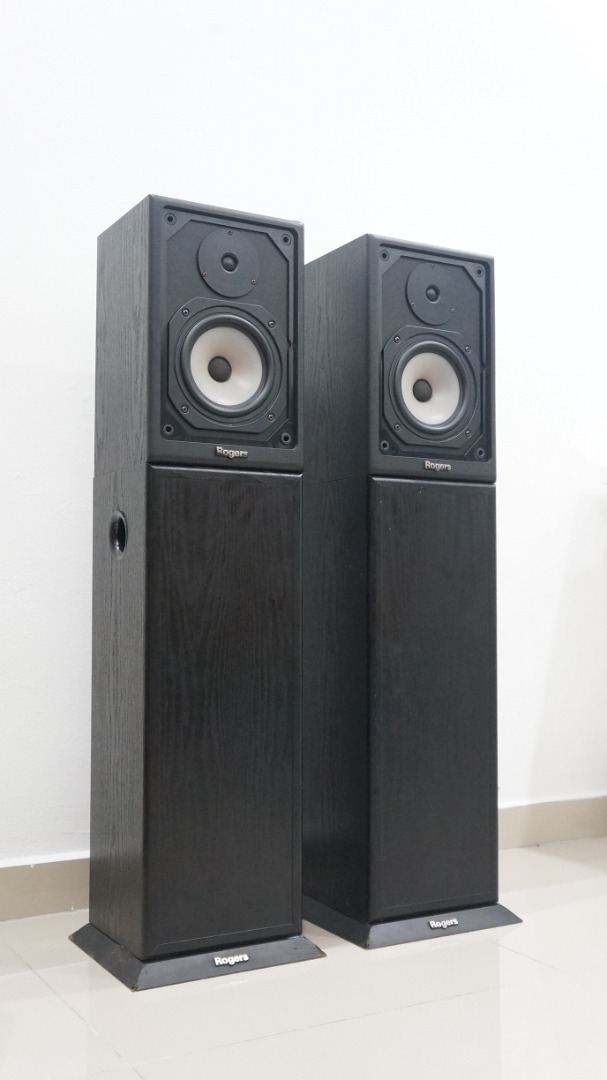 Rogers LS33 Bookshelf + AB33 Subwoofer Stand Speakers Set, Audio, Soundbars, Speakers ...