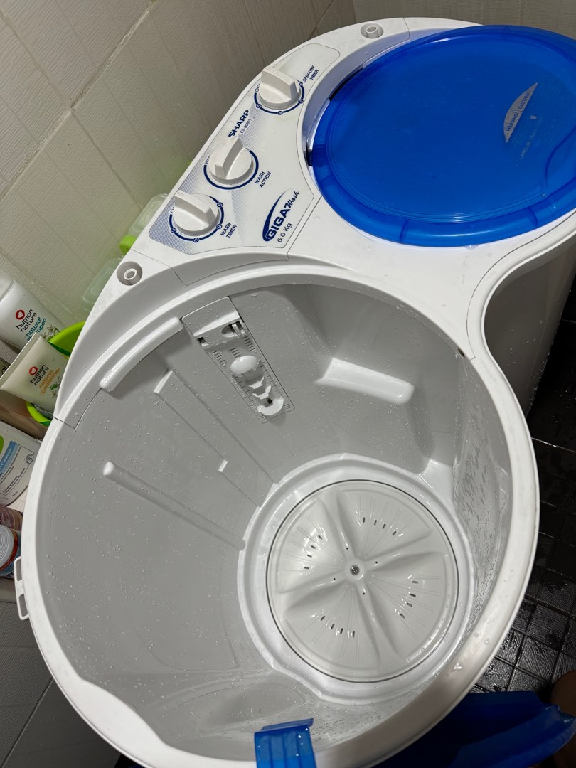 Sharp Giga Wash Twin Tub 6.5kg, TV & Home Appliances, Washing Machines ...