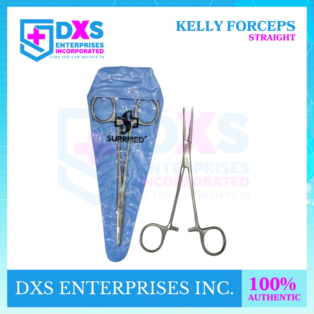 SURRMED STAINTLESS KELLY FORCEPS - STRAIGHT AND CURVED, Health ...