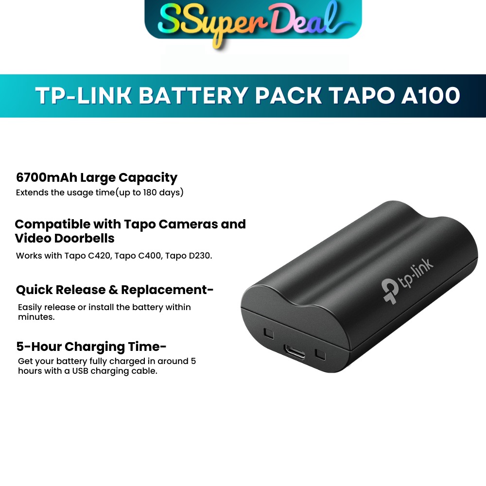 TP-Link Tapo A100 Battery Pack, Mobile Phones & Gadgets, Mobile ...