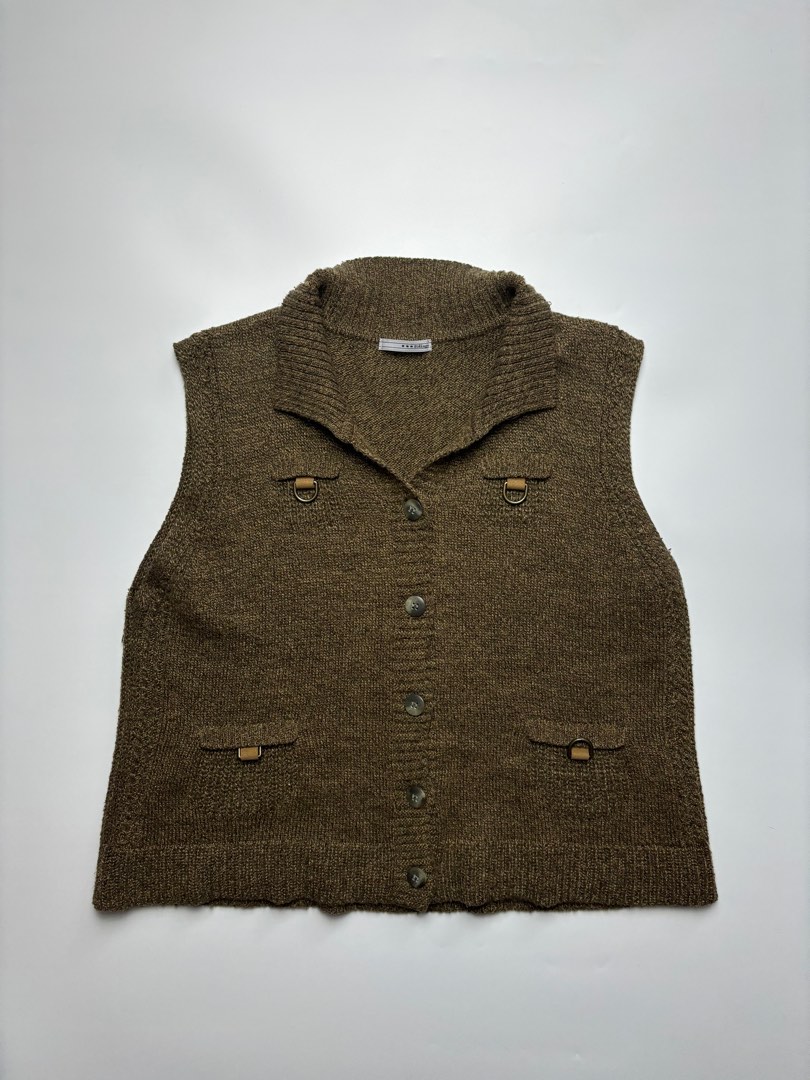 Vintage Japanese Foliage Soft Brown Cotton Vest, Men's Fashion, Tops ...