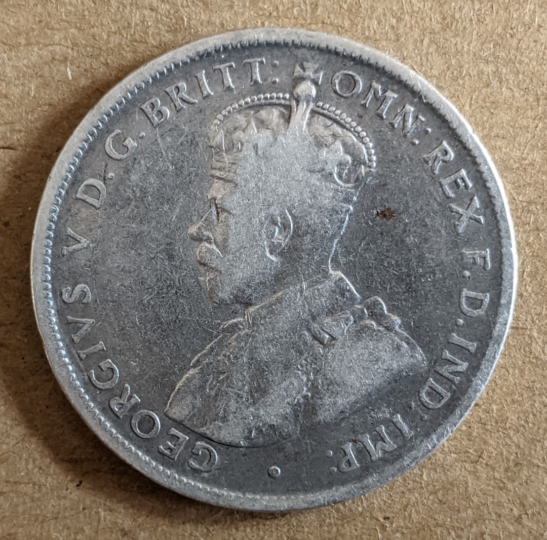 1918 Australia 1 Florin / 2 Shillings - antique sterling silver coin ...