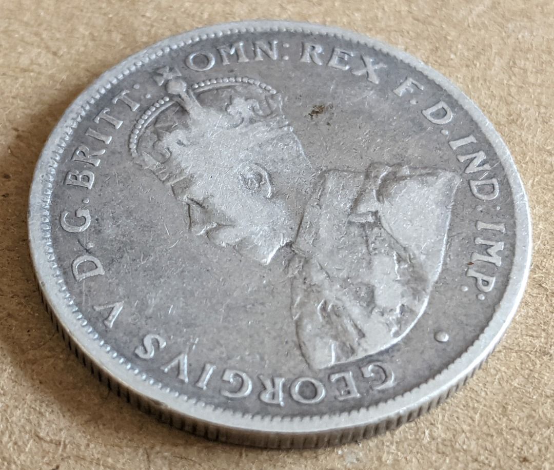 1918 Australia 1 Florin / 2 Shillings - antique sterling silver coin ...