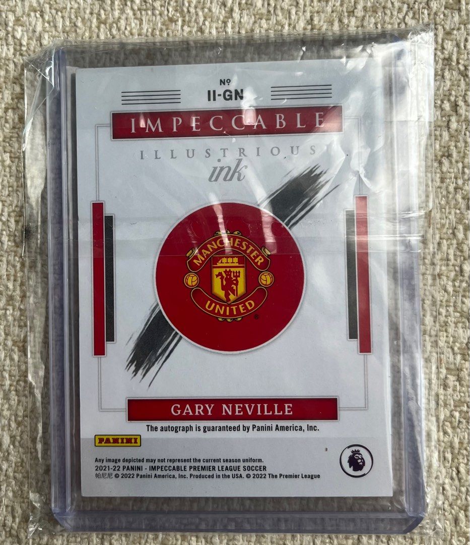 2021-22 Impeccable Illustrious Ink Gary Neville Auto, Hobbies & Toys ...