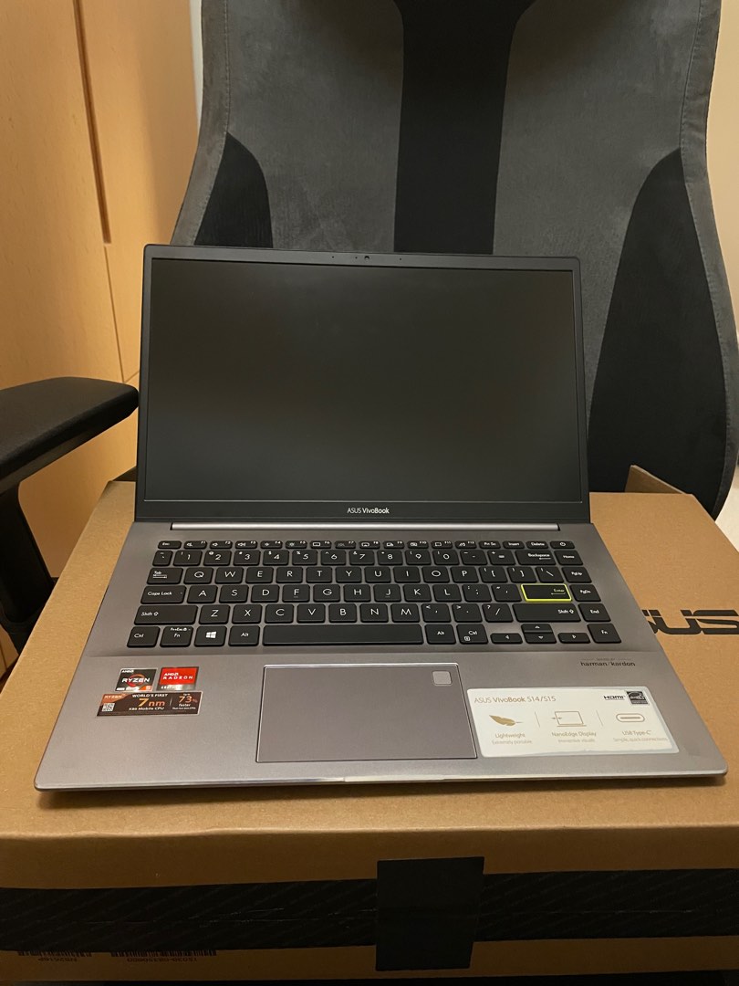 85% new - Asus Vivobook S14, 14" FHD Mon, Ryzen 5 4500U, 8GB RAM, 512GB SSD, 文書機, 全齊, 電腦＆科技 ...
