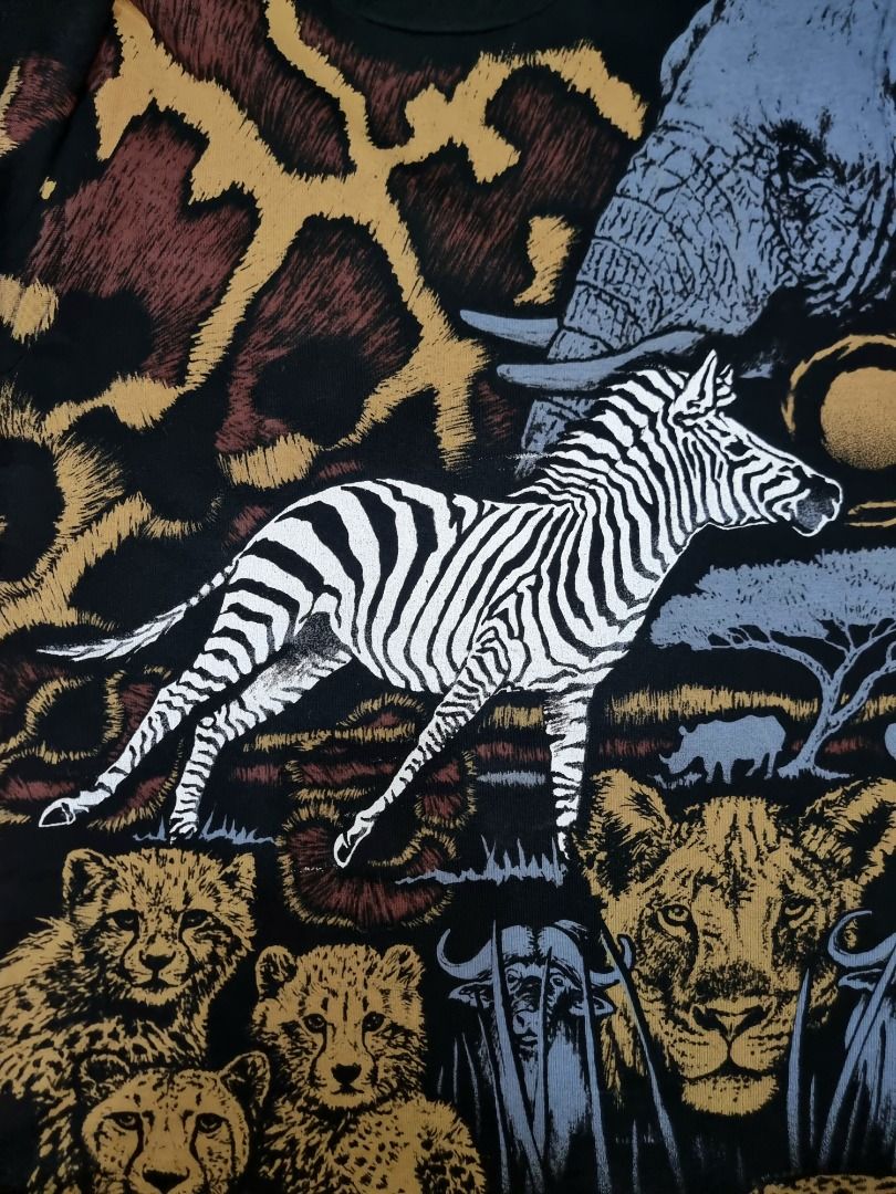 90's Fruit of the Loom Safari Animals AOP (offer your price), Men's ...