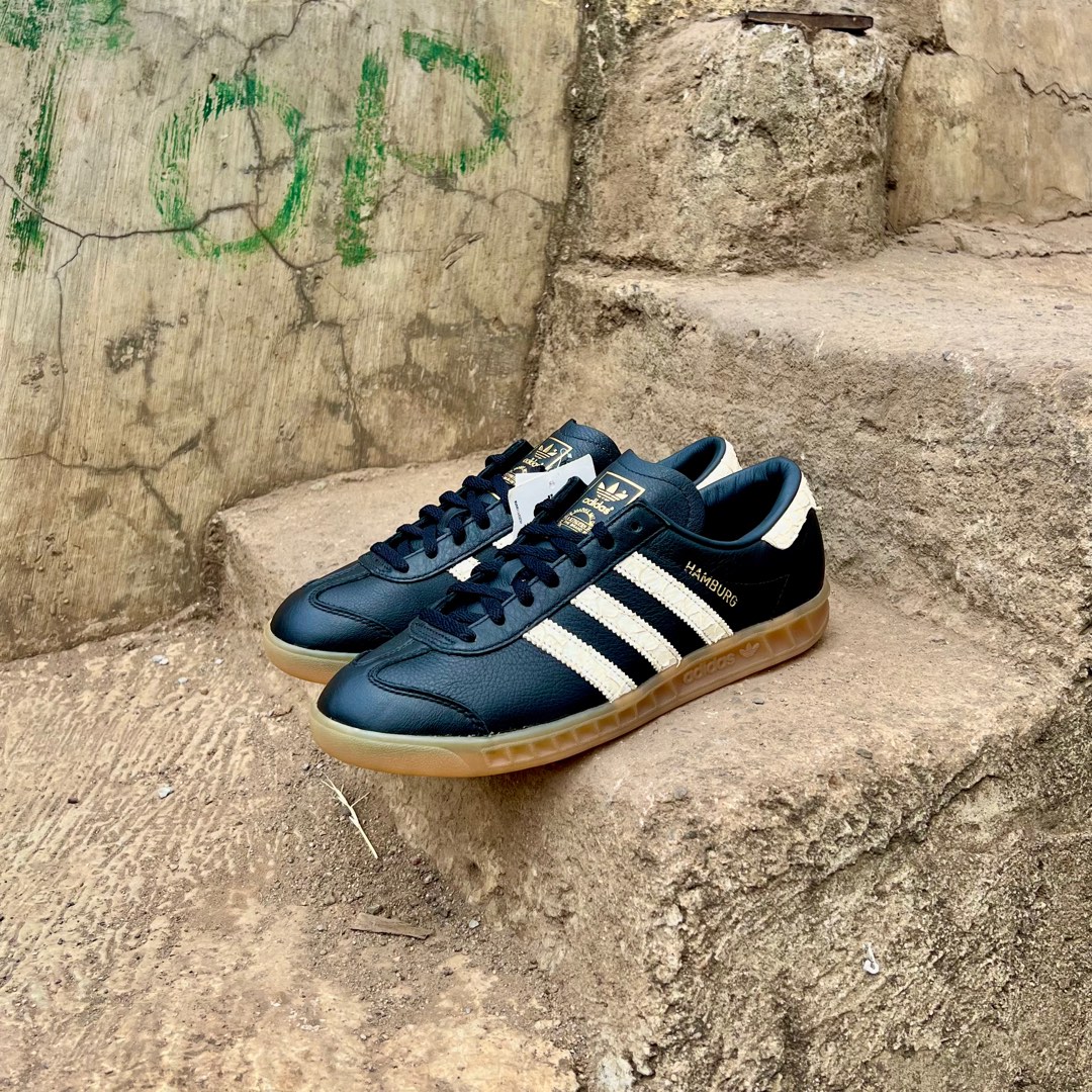 Adidas Hamburg Fish Market Core Black, Fesyen Pria, Sepatu , Sneakers ...