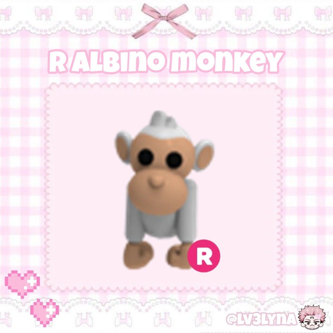 Adopt Me ( R Albino Monkey !! ), Video Gaming, Gaming Accessories, In ...