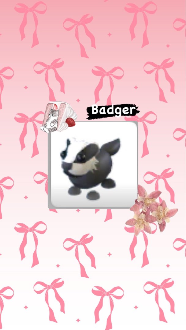 Badger Adopt Me, Video Gaming, Video Games, Others on Carousell