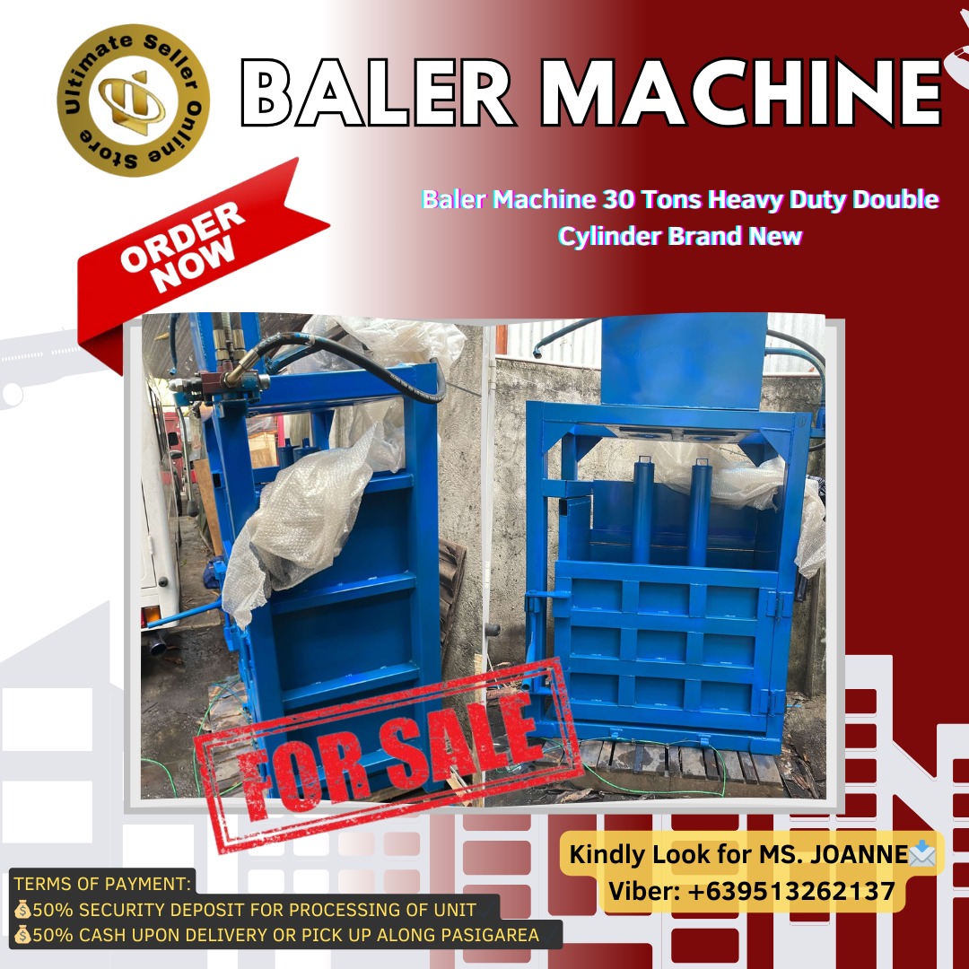 Baler Machine 30 Tons Heavy Duty Double Cylinder Brand New, Everything ...