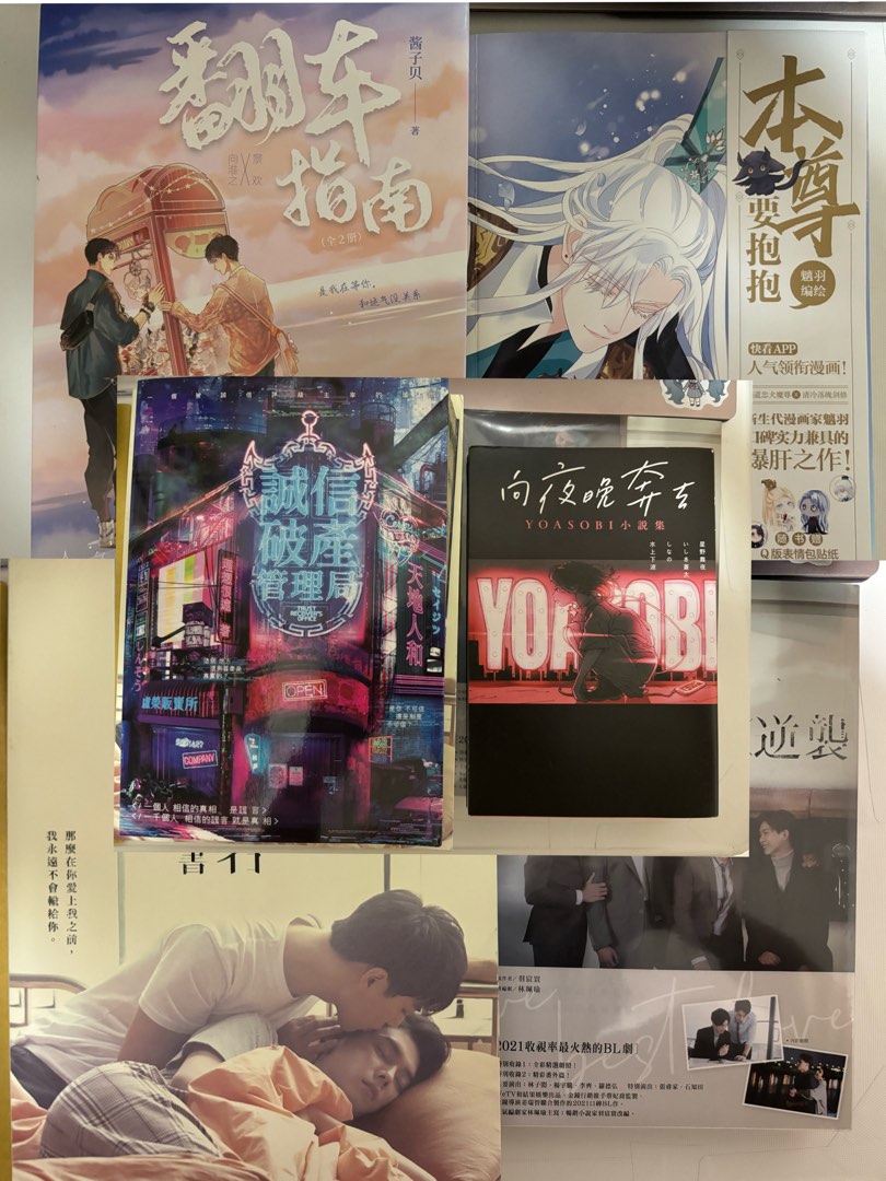 [平放！！]繁體/簡體BL小說 台灣 香港 YOASOBI loki 向夜晚奔去 輕小說 網戀翻車指南 本尊要抱抱 永遠的第一名 第二名的逆襲 ...