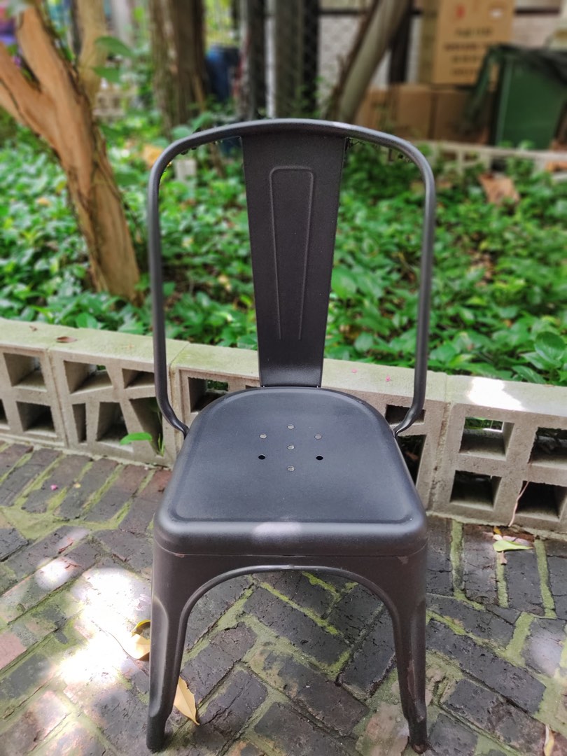 Black Metal chairs for cafe and restaurants, Furniture & Home Living ...