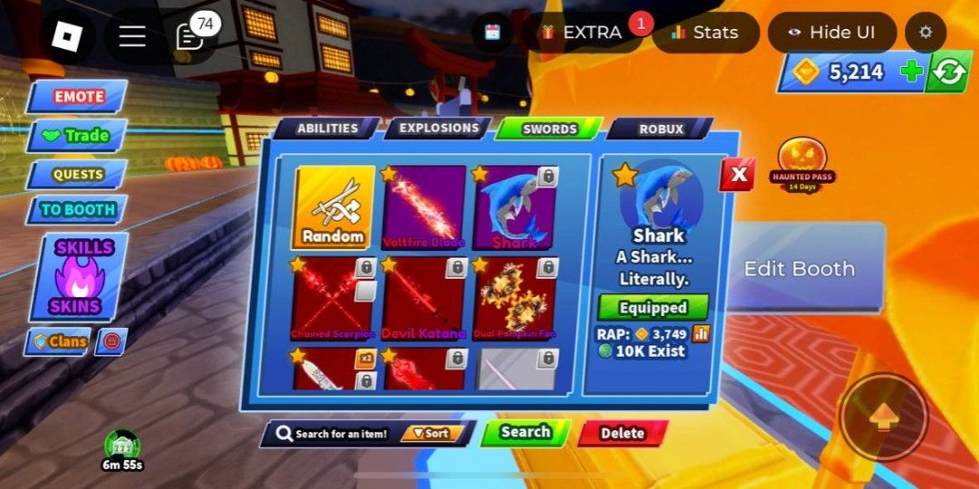 BLADE BALL SWORD (SHARK), Video Gaming, Gaming Accessories, In-Game ...