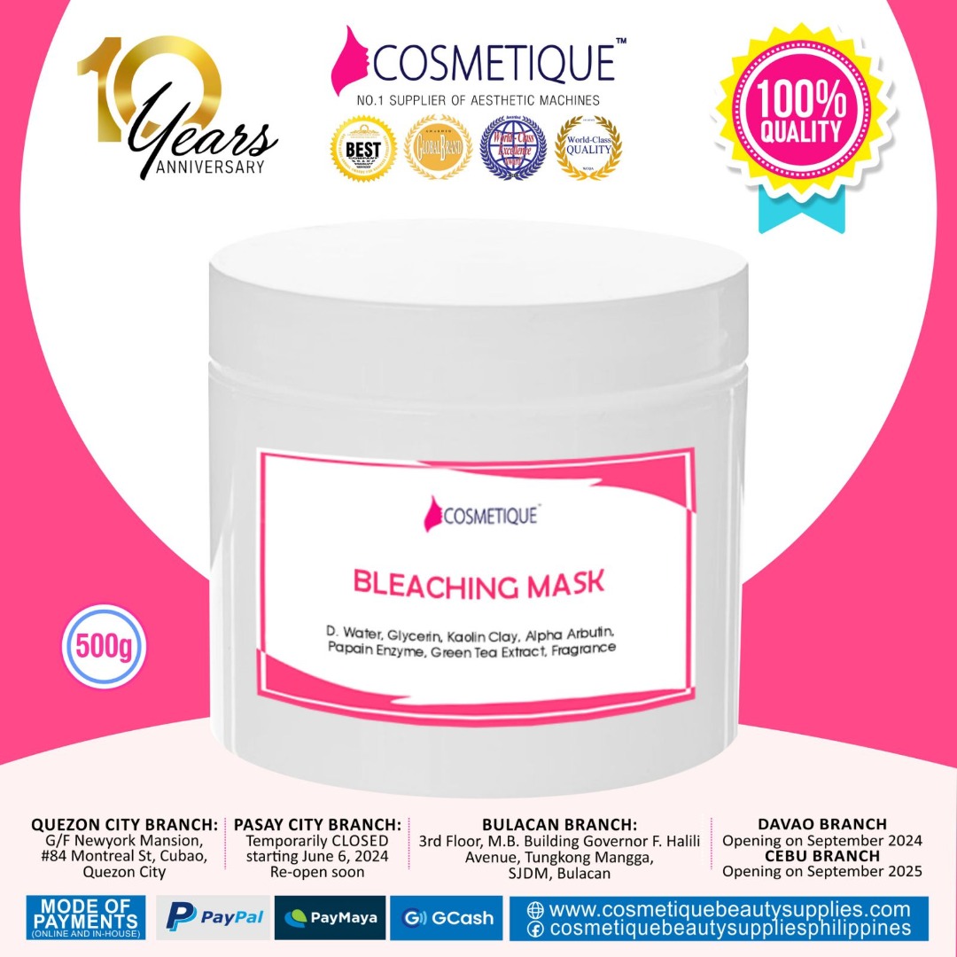 bleaching mask 500g, Beauty & Personal Care, Face, Face Care on Carousell