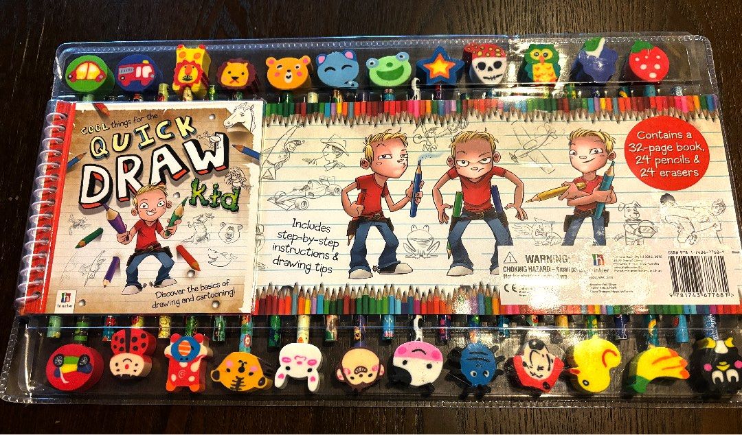 (Brand new) Children Drawing & Cartooning Stationery Set - (includes a ...