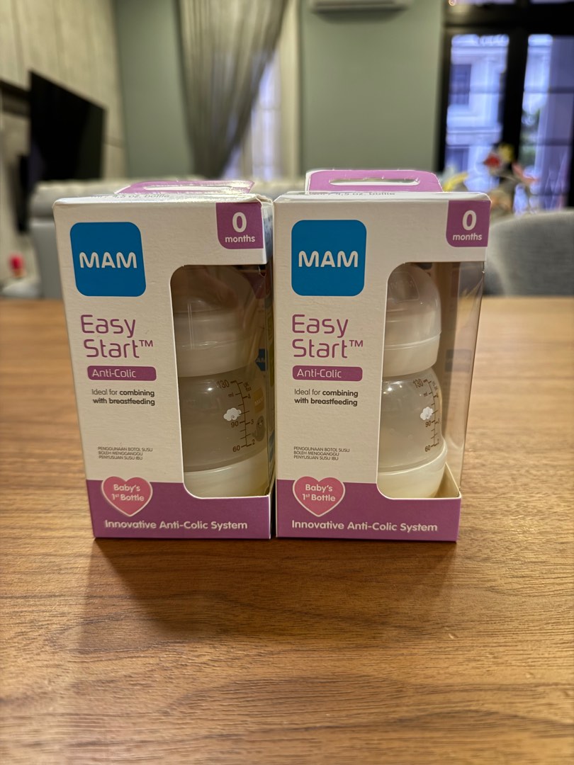 BRAND NEW MAM EASY START ANTICOLIC BOTTLE 130ml, Babies & Kids, Nursing & Feeding, Breastfeeding ...
